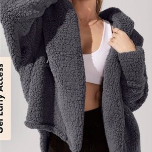 POPFLEX | Jackets & Coats | Nwt Popflex Faux Sherpa Cocoon Coat Cool ...